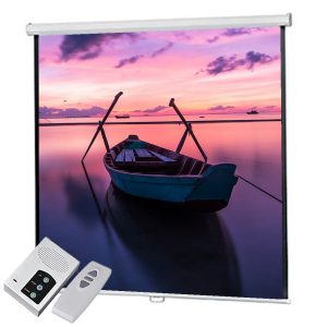 Projector Screen 120 Inch Electric Motorised 6×8 Feet 4:3MW Speed-X ...